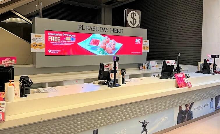 SOGO KL Department Store | P3 Indoor LED Screen at Payment Counters
