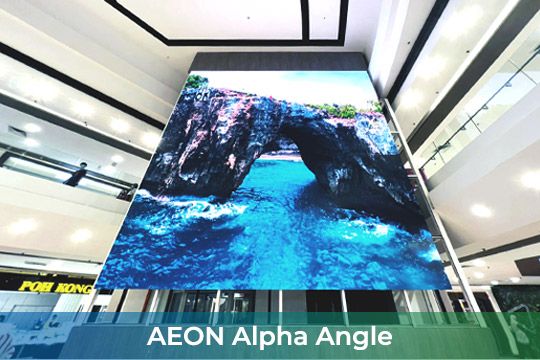 AEON Alpha Angle | P4 Indoor LED Display at Retail Mall | 2-Storey High