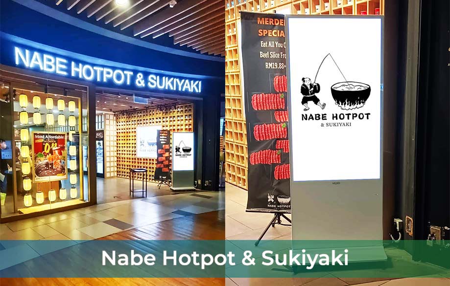 Nabe Hotpot & Sukiyaki | VEXO Digital Standee 55 Inches for Restaurant