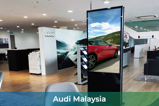 Audi Malaysia | Double-sided Digital Standee 55" for Sales Showroom