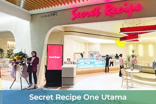 Secret Recipe One Utama | VEXO Non-touch Digital Standee 55"