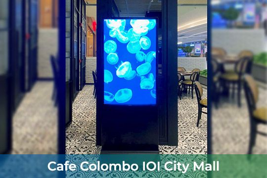 Cafe Colombo IOI City Mall | VEXO Single-sided Digital Standee 55"