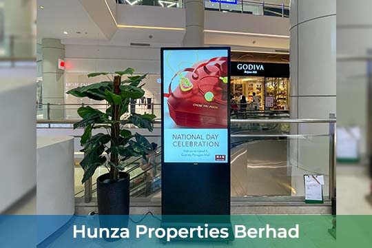 Hunza Properties Berhad | VEXO Single-sided Digital Standee 55"