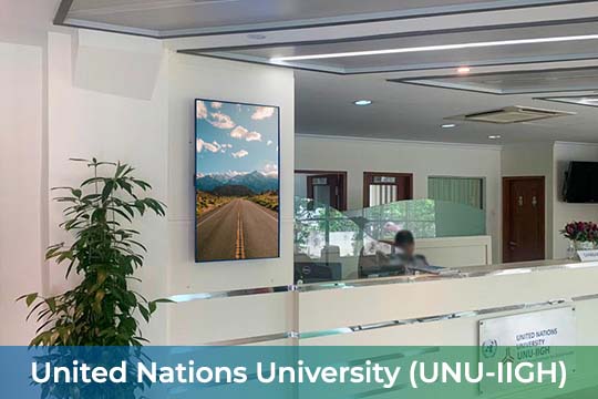 United Nations University IIGH (UNU-IIGH) | VEXO Wall Digital Signage 43"