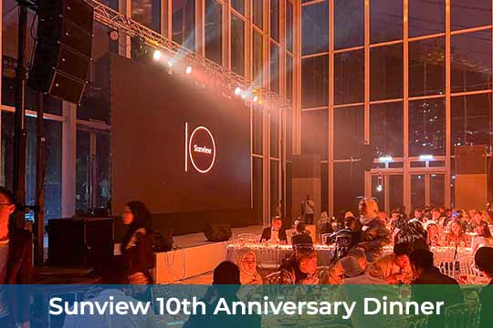 Sunview 10th Anniversary Dinner | LED Screen Rental for Event